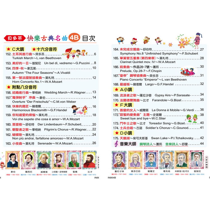 貝多芬快樂古典名曲 1A 1B 2A 2B 3A 3B 4A 4B 5A 5B 附動態樂譜DVD 鋼琴教材 - 民揚樂器